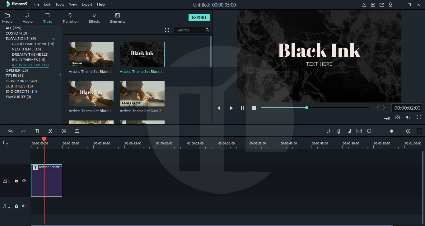 Wondershare Filmora Artistic Theme Set Effect Pack for Filmora9 ...
