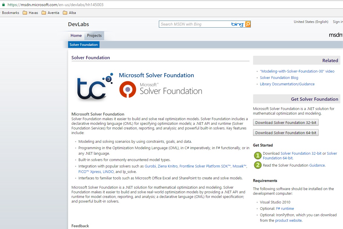 Tecnificados Microsoft Solver Foundation