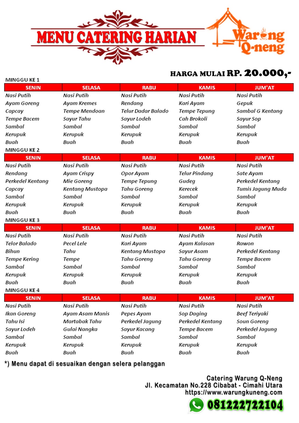 Tumpeng Mini Murah di Cimahi | 0812 101 101 53 - WARUNG MAKAN DAN ...