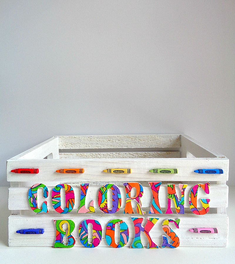 3 Step DIY: Coloring Book Storage - Running With A Glue Gun