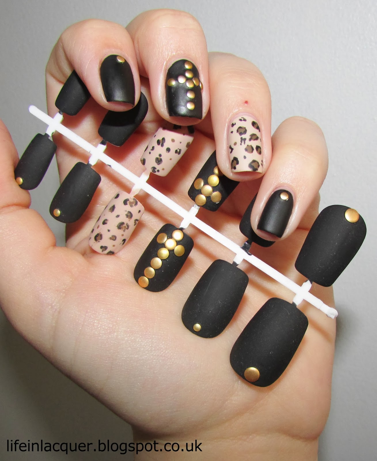 Life In Lacquer Matte Leopard Print Nails