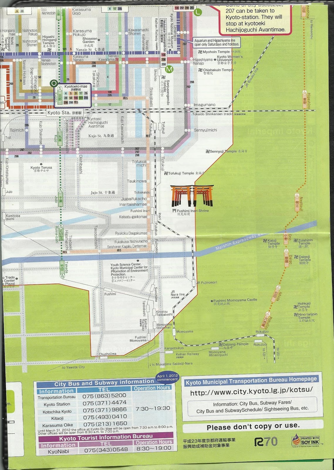Japón - Mapas y planos de Kyoto - Conmimochilacuestas