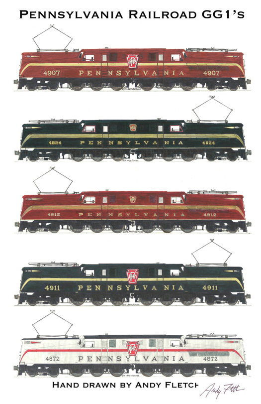 Andy Fletcher Blog-: The Pennsylvania Railroad GG1: Classic Design in ...