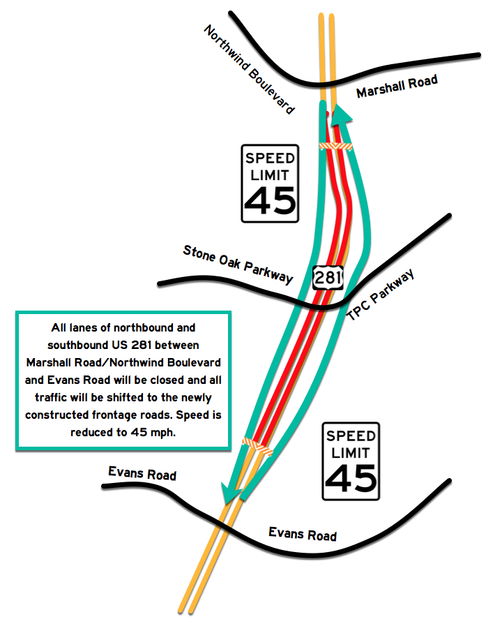 Go Ahead!: US 281 Project Milestone: Traffic Switch In Both Directions