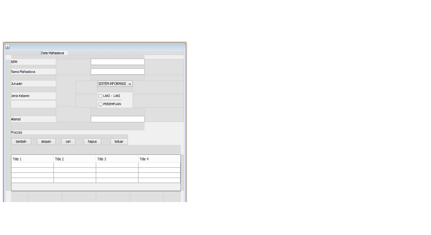 rika oktafiani: Membuat form Data Mahasiswa Java Netbeans koneksi ...