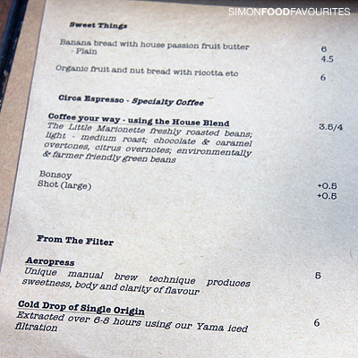 Simon Food Favourites: Circa Espresso: Coffee café, Parramatta (12 Feb ...