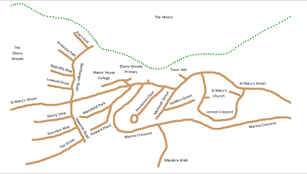 The Imaginings of a Creative Writer: Gothic Village Map