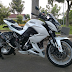 Modifikasi Motor Kawasaki Ninja Z250 Tahun 2014 Warna Putih Sporty
