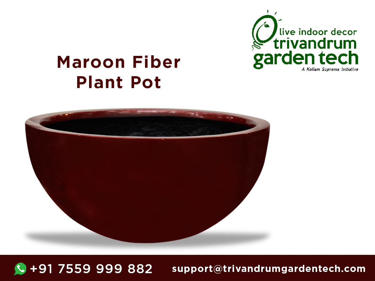 Style Club: Maroon fiber Plant Pot