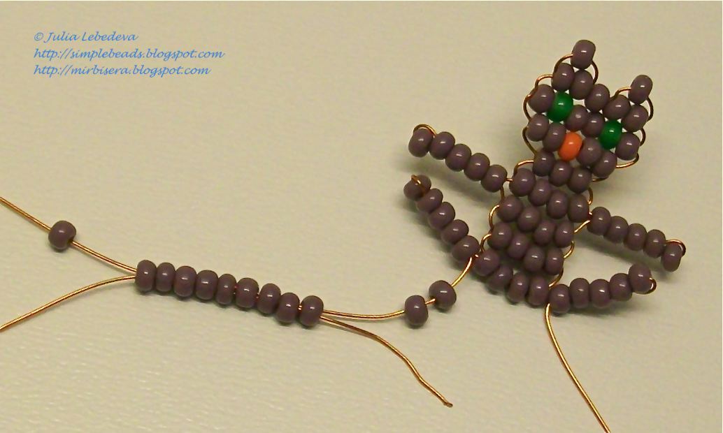 Beading for the very beginners: Little cat in the parallel weaving ...