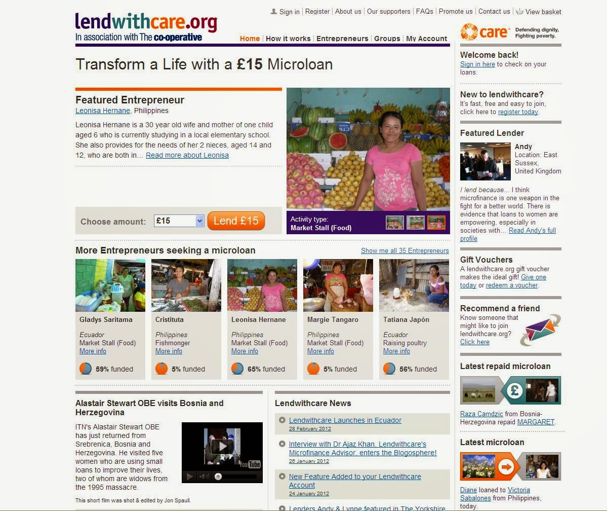 Make a loan, change a life.: Lendwithcare News: The launch of our new ...