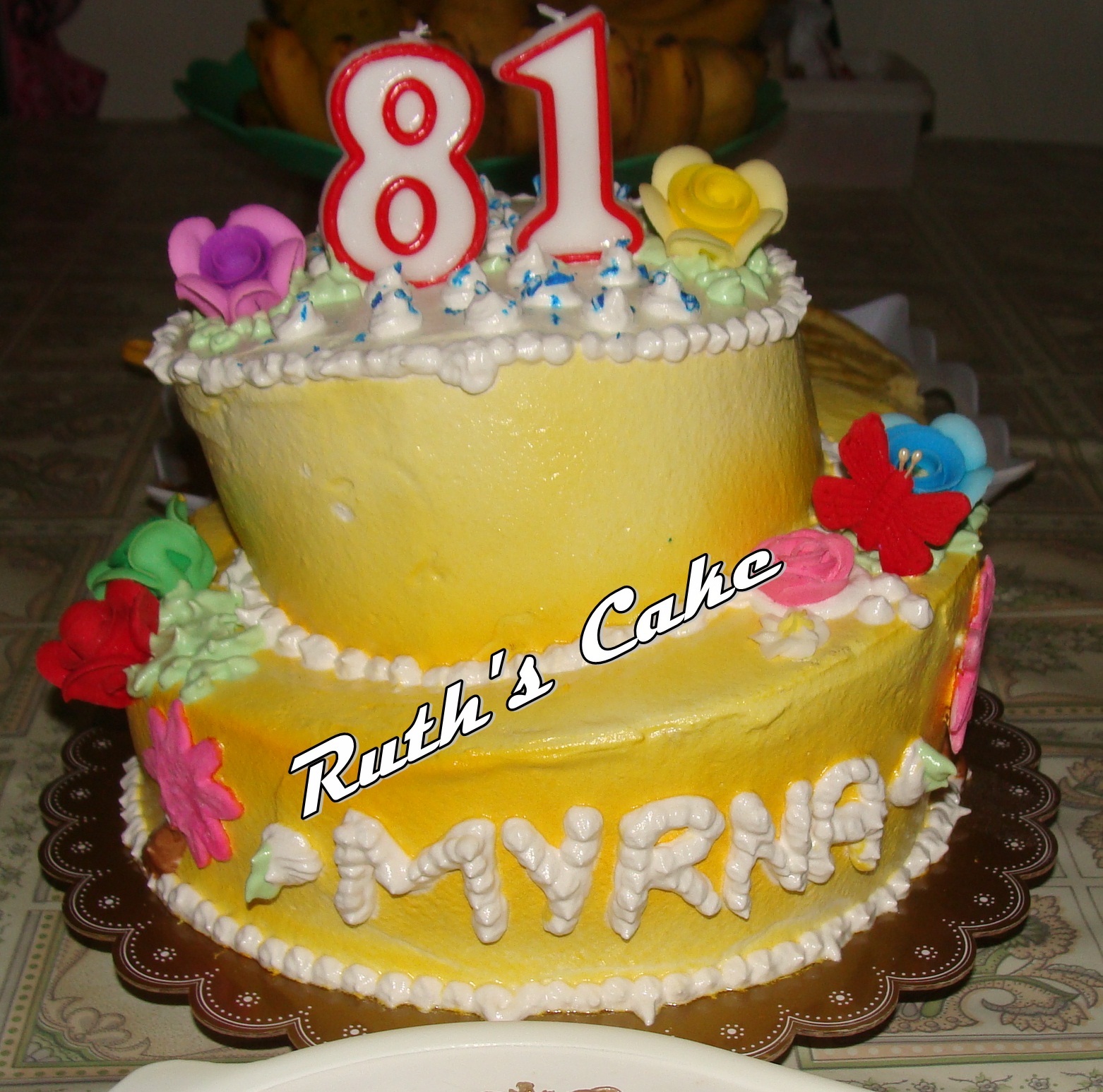 Ruth's Cakes and Pastries: Nanay Myrna's Birthday Cake