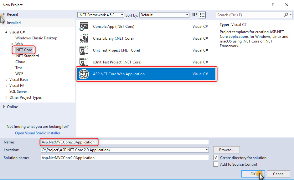 How to Create Asp.Net MVC Core 2.0 Application - Dot Net Techpoint