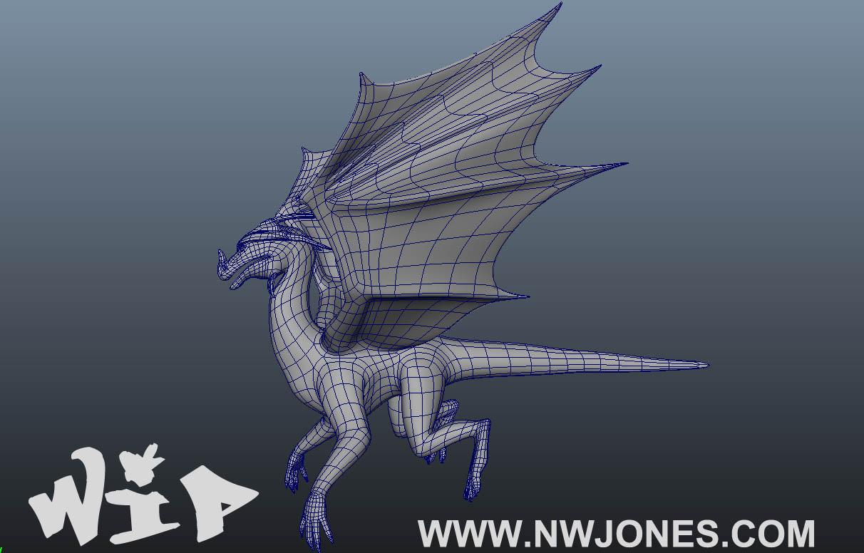 Nathan Jones - Digital Artist Blog: Modeling Practice Session - Dragon