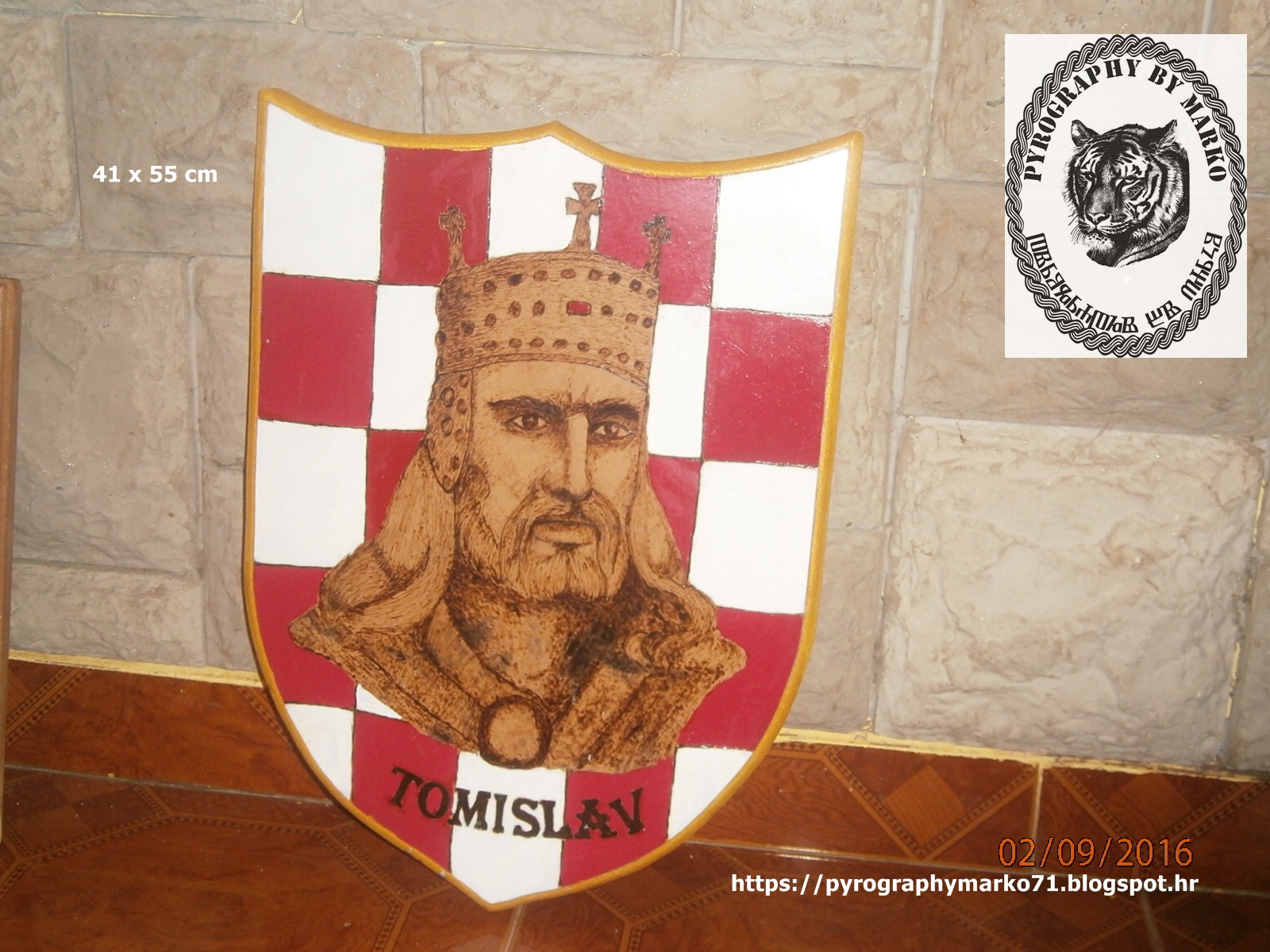 Pyrography by marko71.: KRALJ TOMISLAV 41 x 55 cm