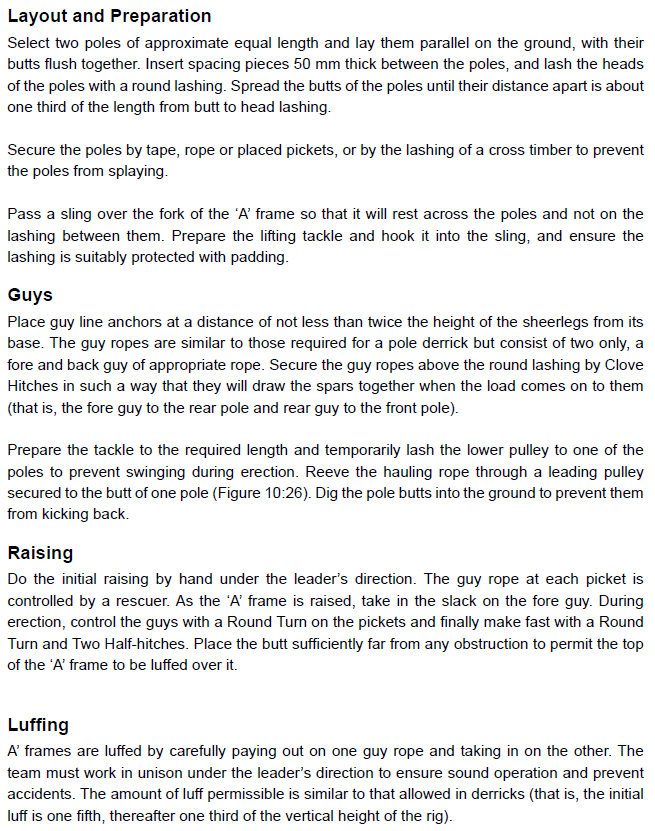 The Spec Ops Blog: ROPE RESCUE: How to rig an 'A' Frame or Sheerlegs