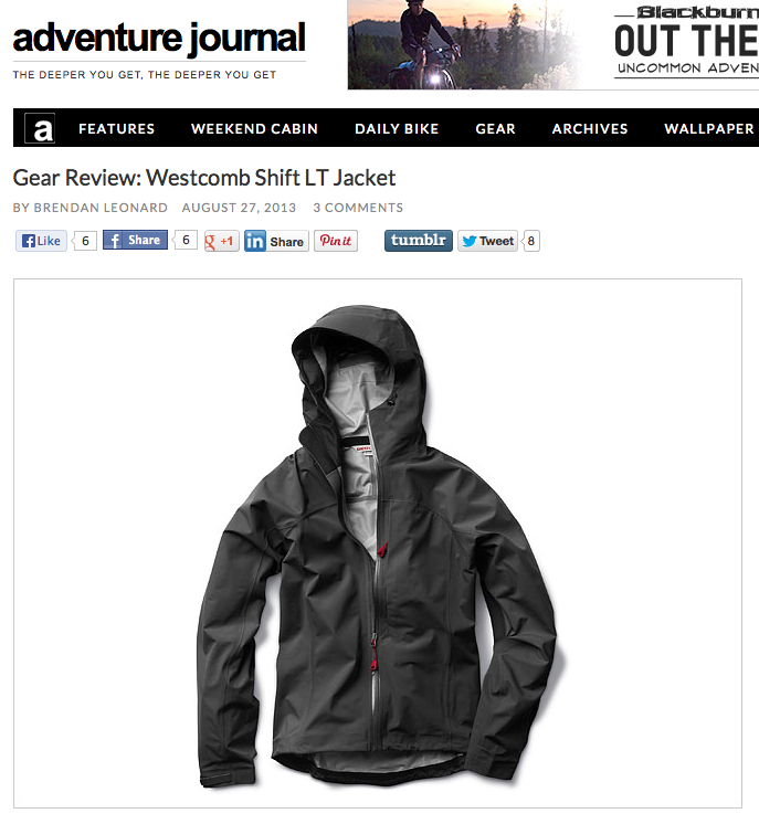 Westcomb PR Clips: Adventure Journal: Gear Review: Westcomb Shift LT Jacket