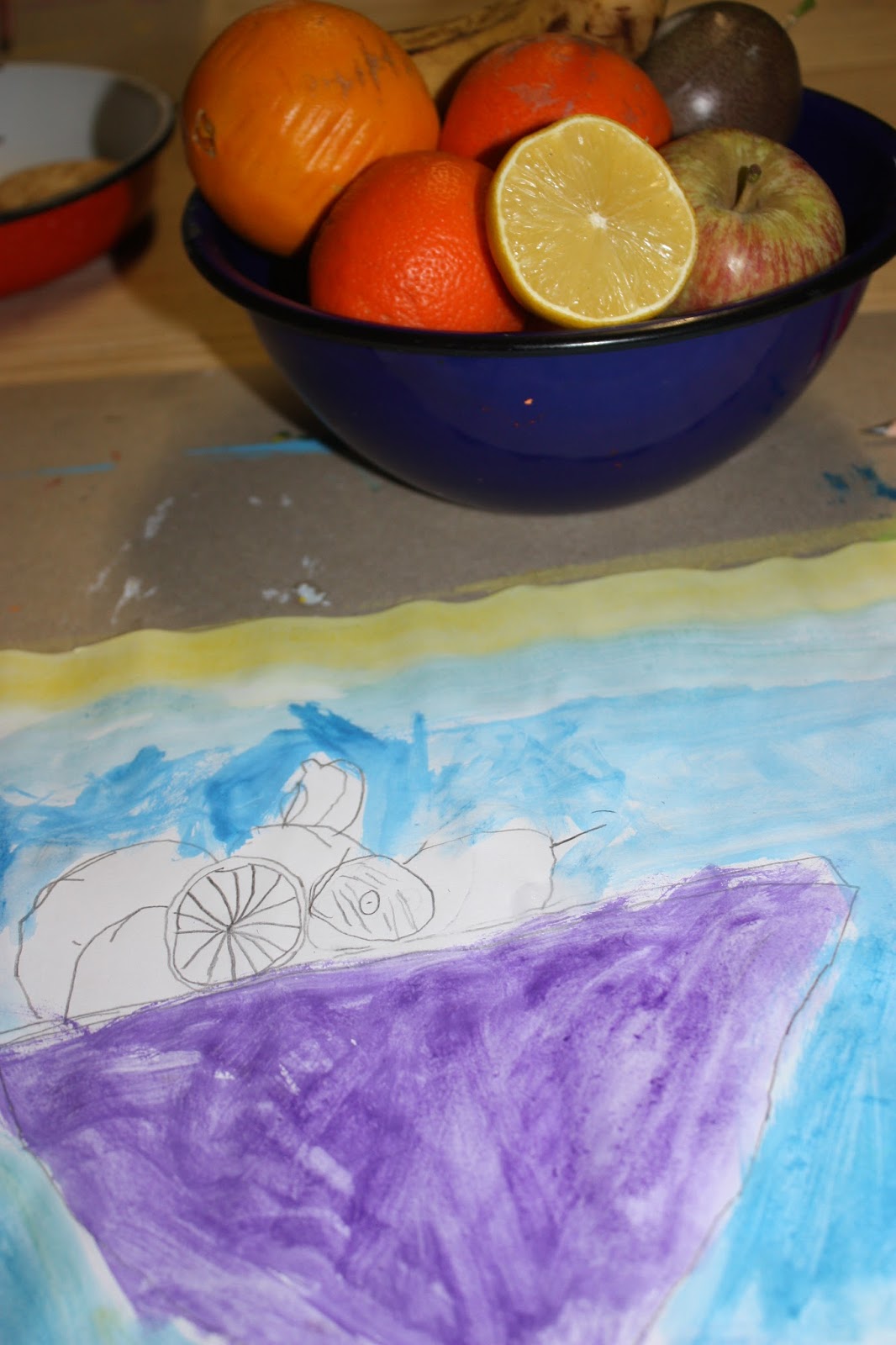 The Kids Art Studio: Observational drawing- The fruit Bowl