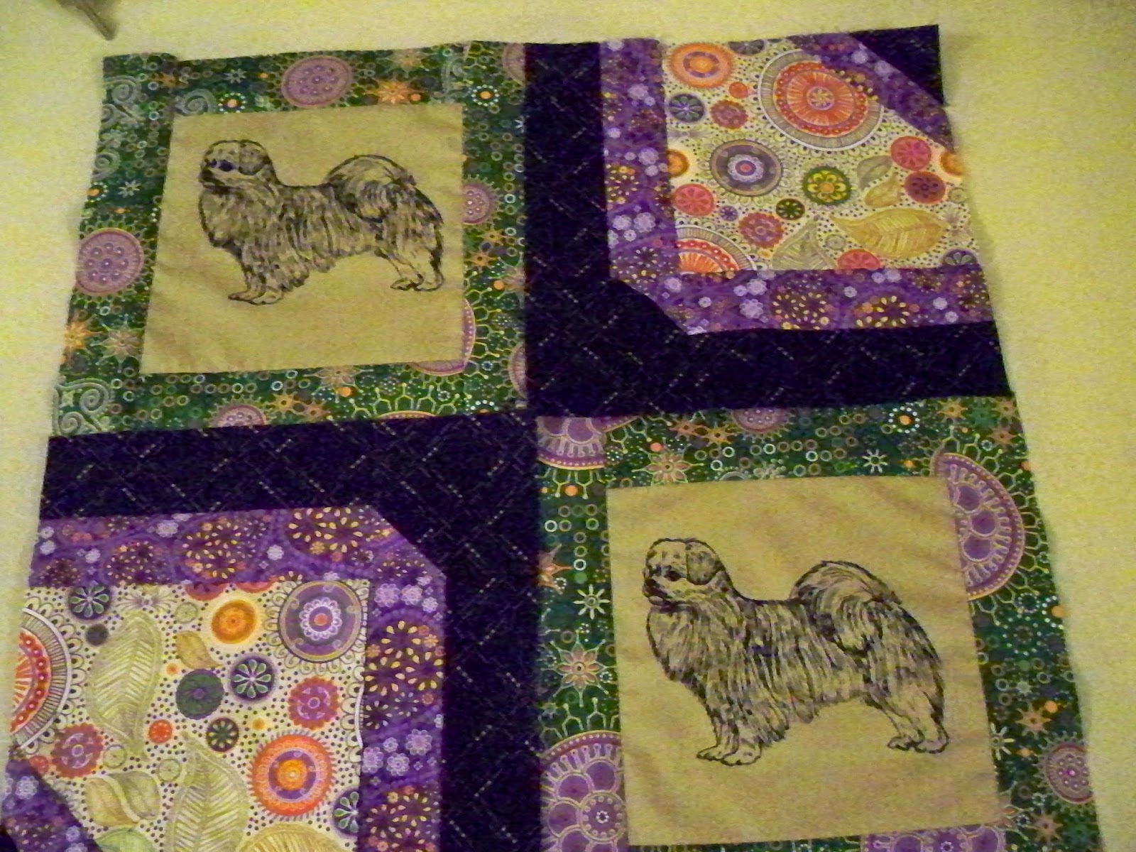 Iowa Quilter: Tibetan Spaniel lap quilt.