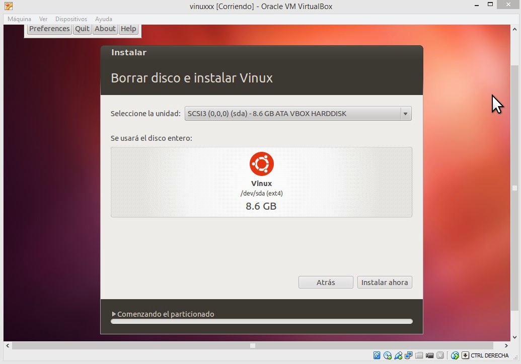 INSTALAR VINUX ~ vinux