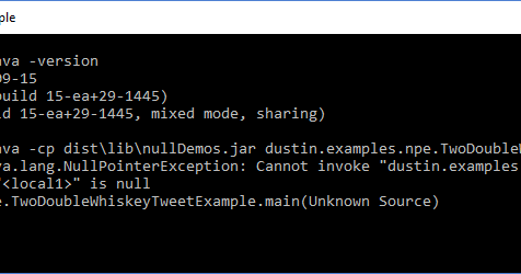 Inspired by Actual Events: Better NullPointerException Messages Automatic in JDK 15