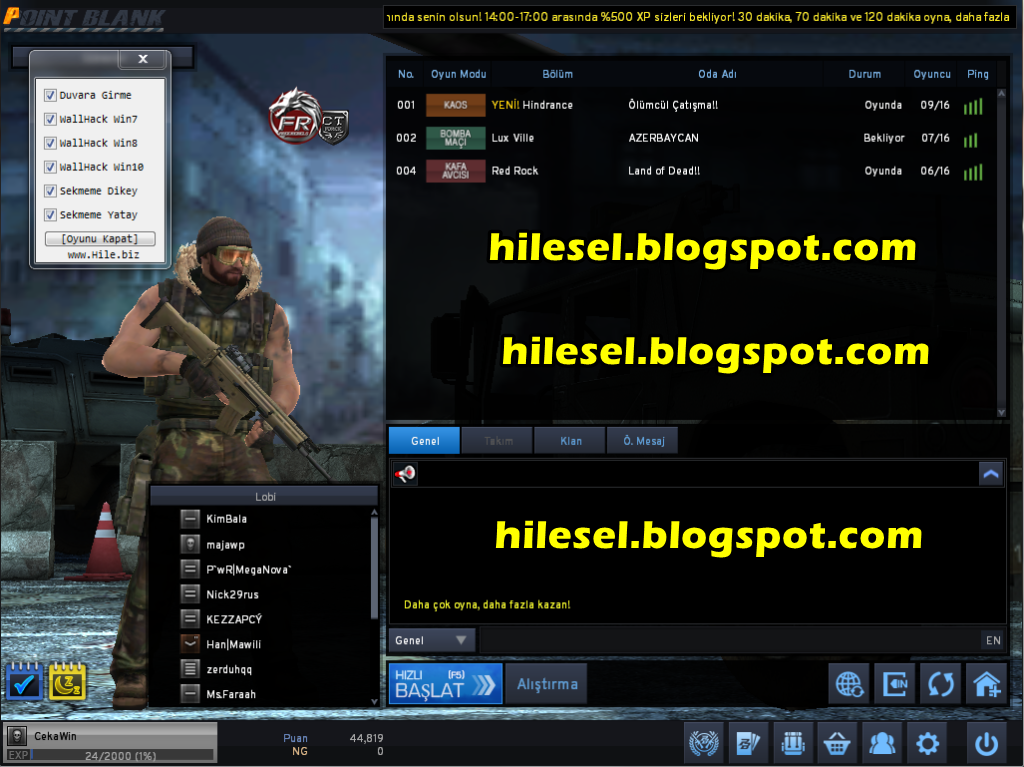 Point Blank Hile 24 Nisan 2018 Wall Hack, Duvar Sekmeme Hilesi - Oyun ...