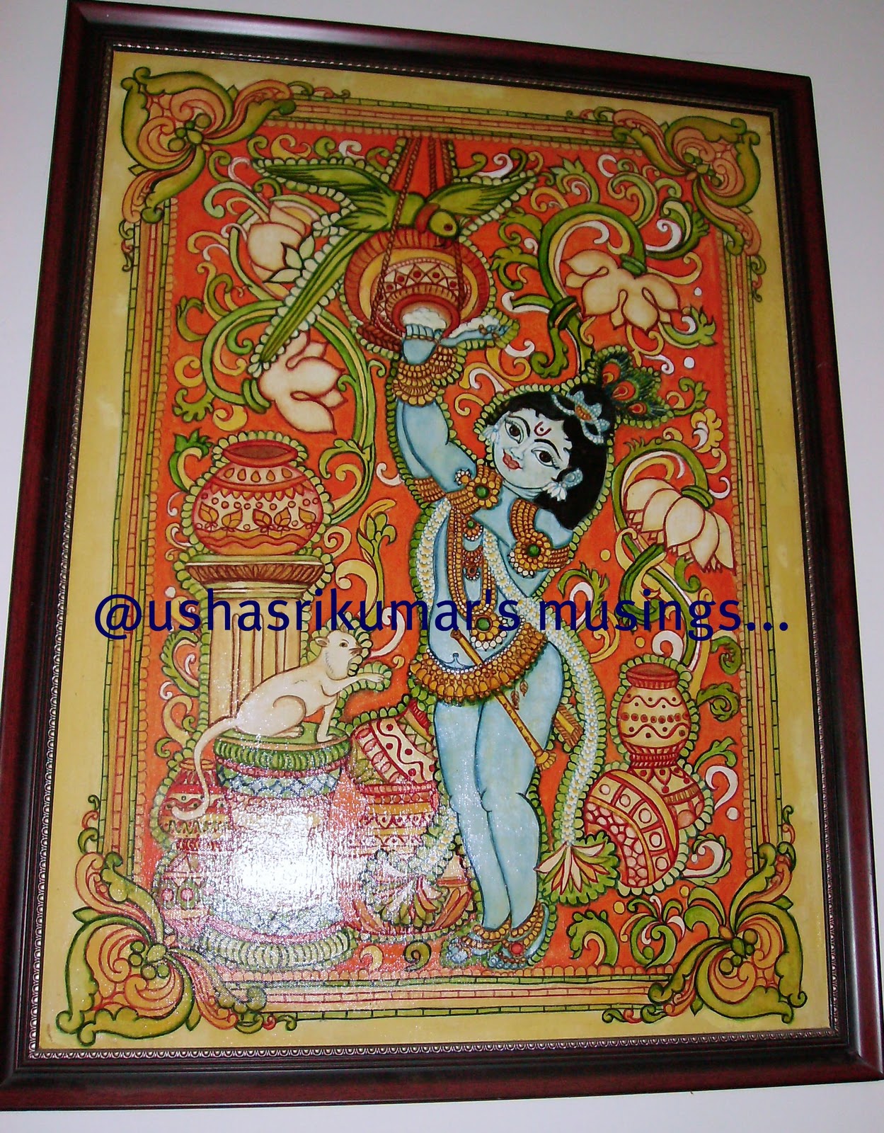 USHA SRIKUMAR'S MUSINGS...: NAVANEETHA CHORA- A KERALA MURAL