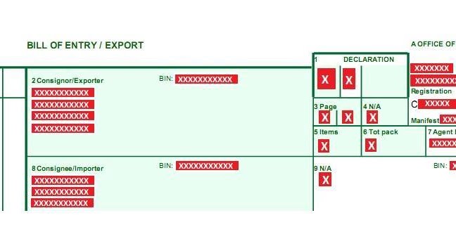 Anatomy of a Bill of Entry