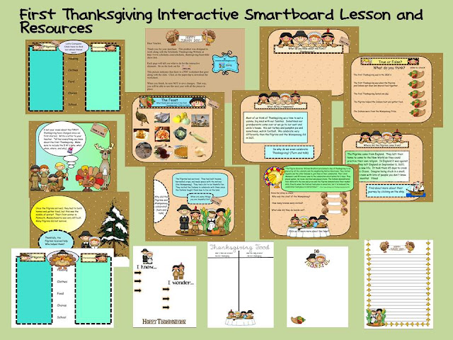 3 Teacher Chicks: First Thanksgiving Resources