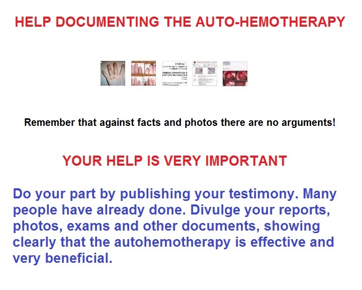 Autohemotherapy by Doctor Luiz Moura: AUTOHEMOTHERAPY TREATMENT FOR ...