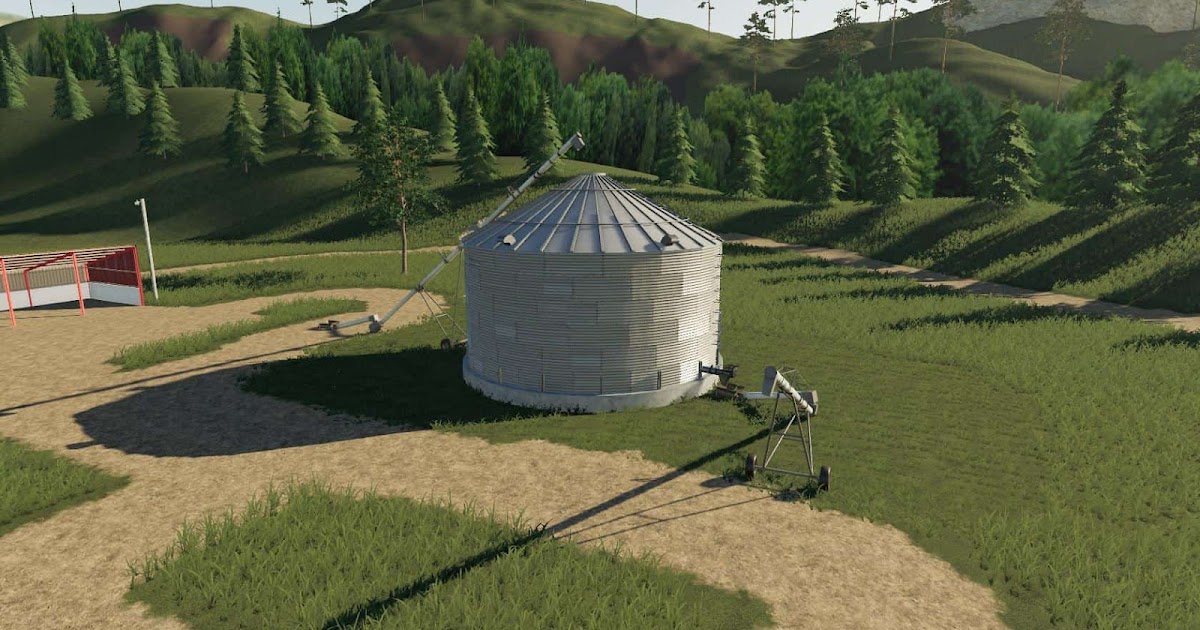 FS19 Placeable single grain silo v1.0 - FS 19 & 22 USA Mods Collection
