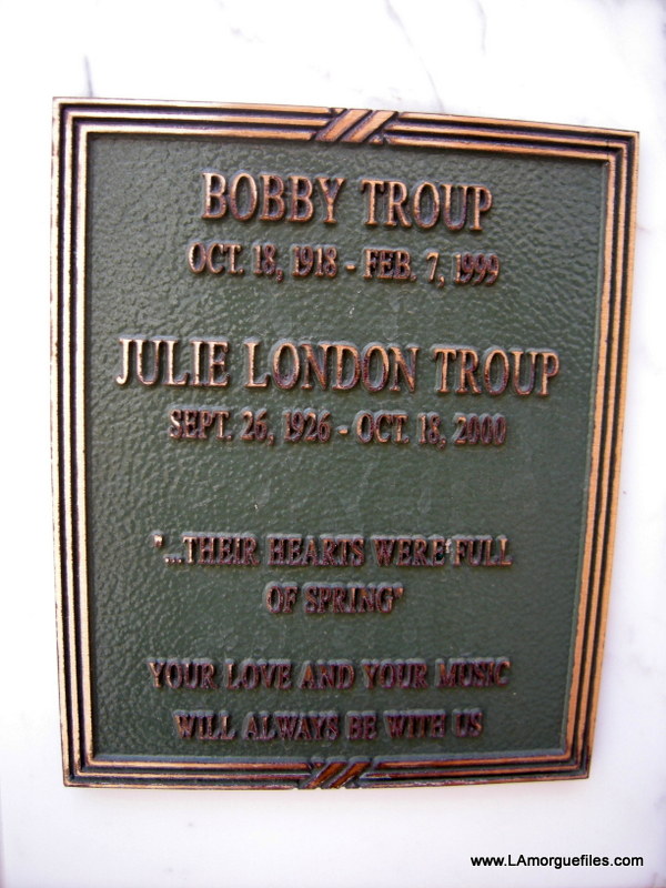 Los Angeles Morgue Files: Singer & Actress Julie London 2000 Forest ...