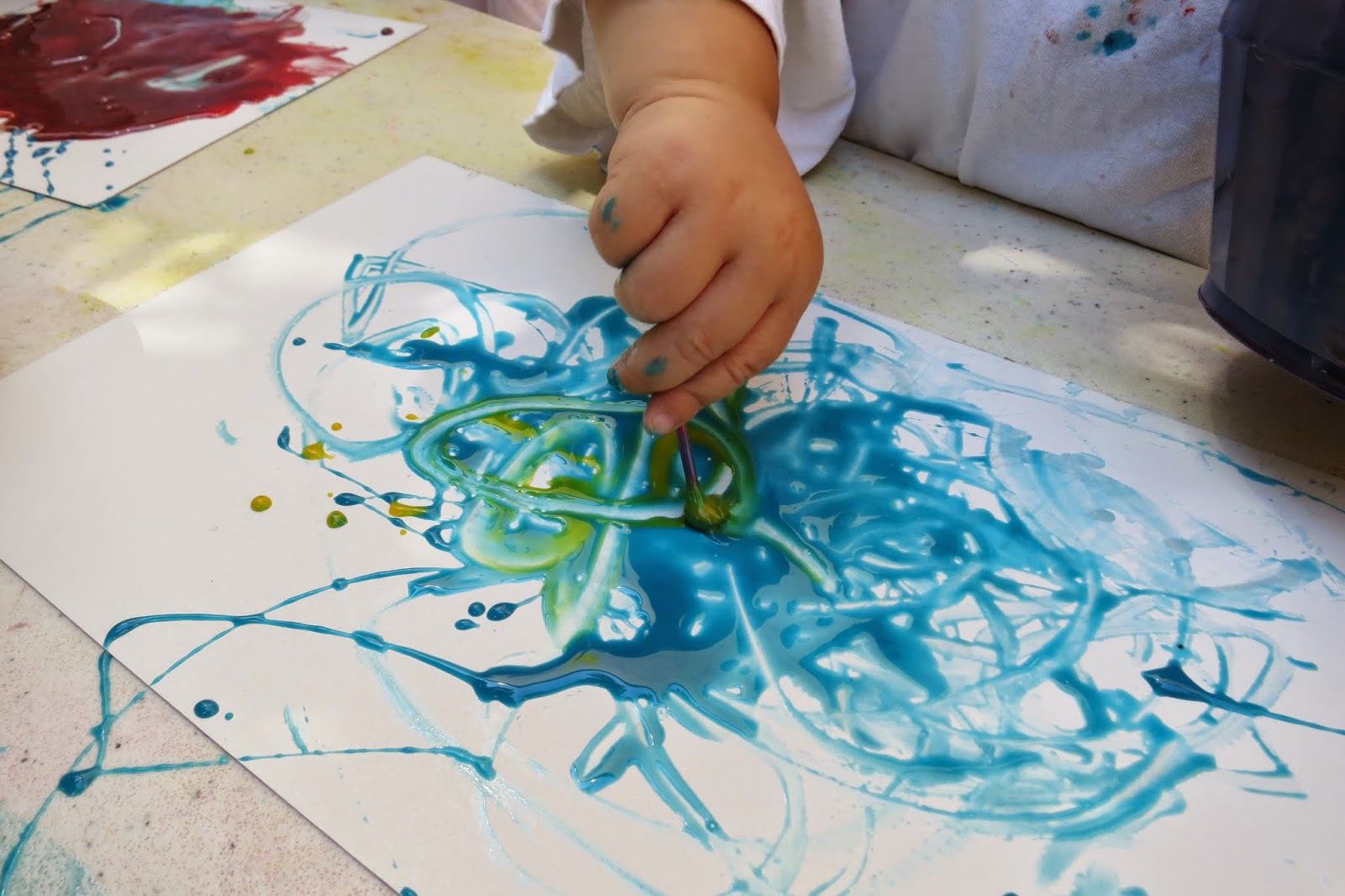 Toddler Art Class: Sticky Finger Painting : library makers