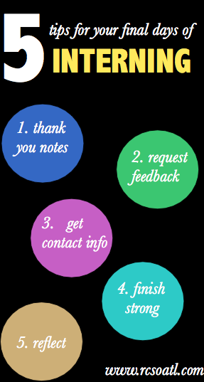 Real College Student of Atlanta: Ending a summer internship ...