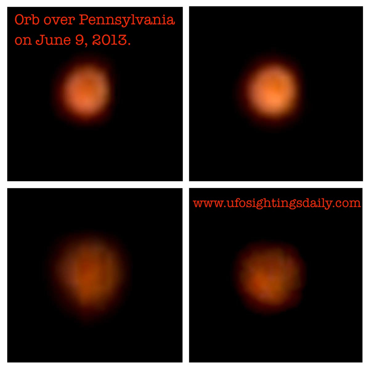 UFO SIGHTINGS DAILY: Mail In Report: Glowing Orb Over Pennsylvania On ...