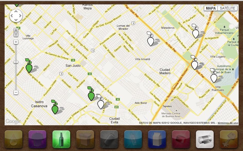 ITI en Bonzi: Donde Reciclo, buscador de puntos de reciclaje.
