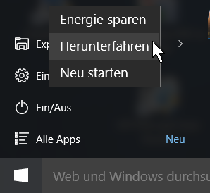 PcEinsteiger: Windows 10 ausschalten