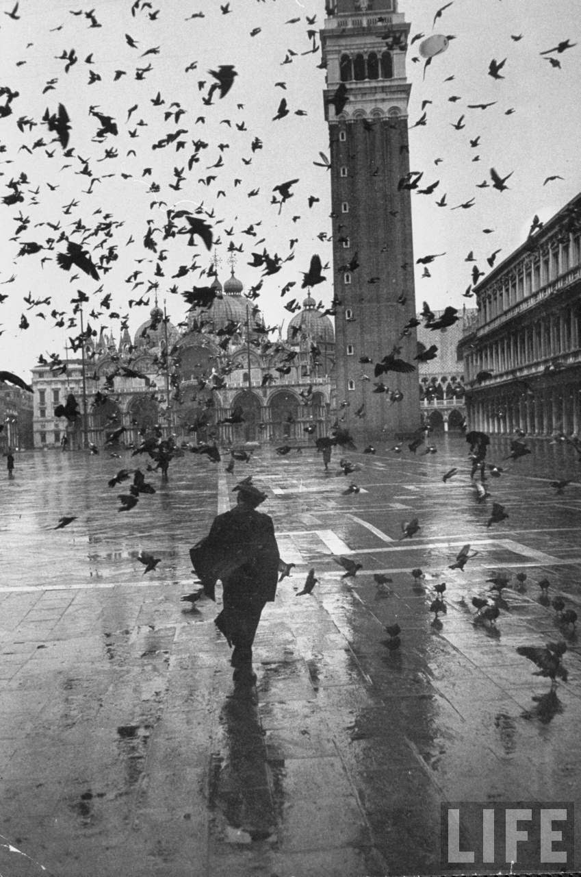 A Rainy Day in Venice, December 1952 ~ Vintage Everyday