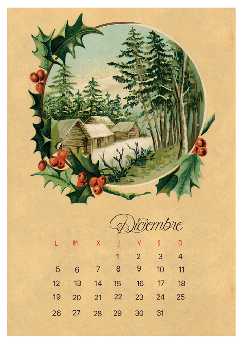 Calendario Diciembre 2016 | Manualidades