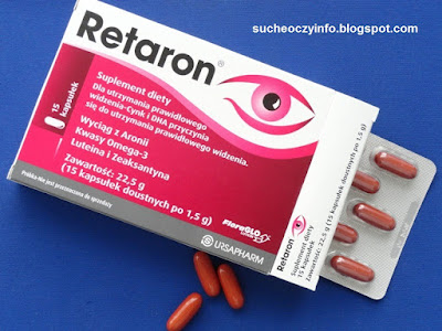 "Suche oczy" językiem pacjenta: Retaron - kapsułki na oczy - recenzja