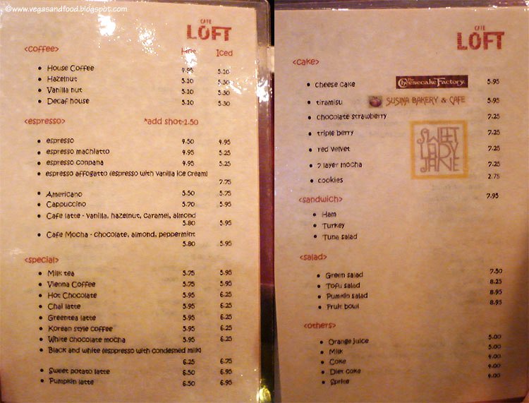Loft Cafe - Koreatown - Vegas and Food