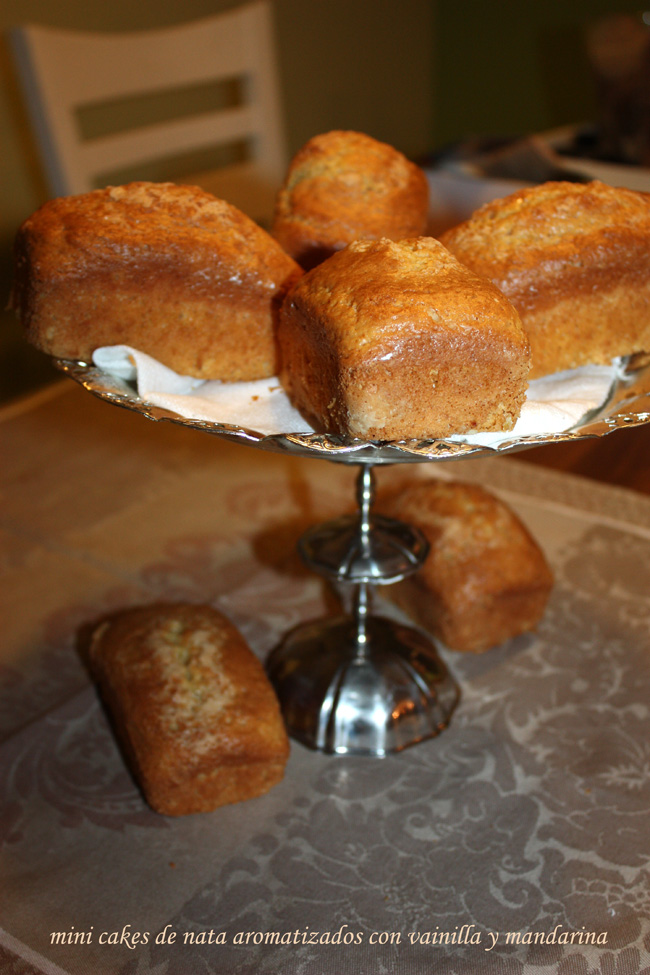 mis recetas dulces y saladas: mini cakes de nata y stand casero
