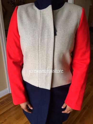 J. Crew Colorblock Funnelneck Coat - Really Rynetta