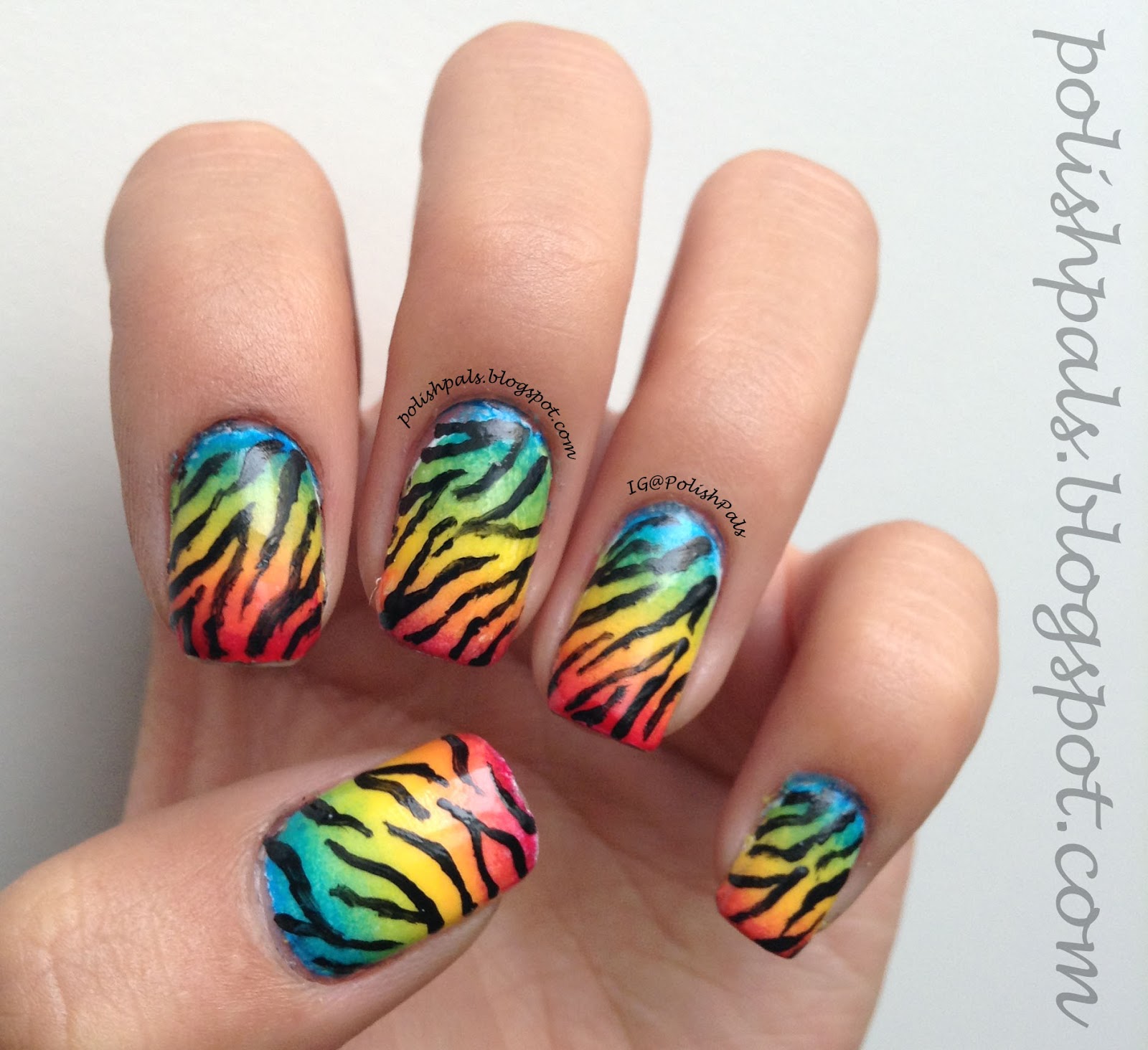 Polish Pals: Rainbow Zebra Print Tutorial
