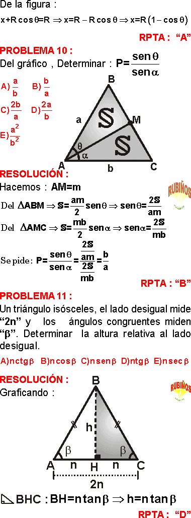 RESOLUCION DE TRIANGULOS RECTANGULOS PROBLEMAS RESUELTOS PDF