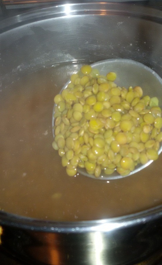 هذا شكل العدس بعد ان تم سلقه