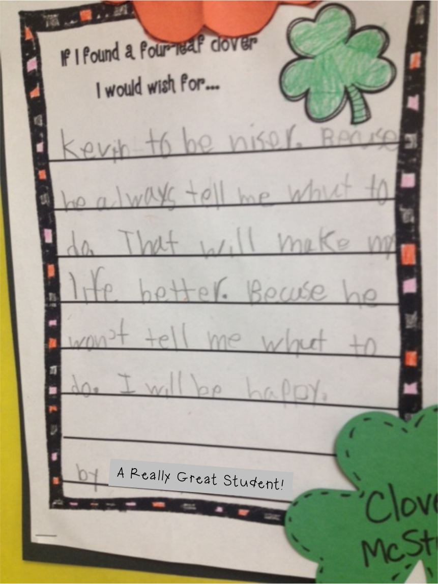 Preslar's Place: Shammie O'Shamrock and My Little Leprechaun Writers