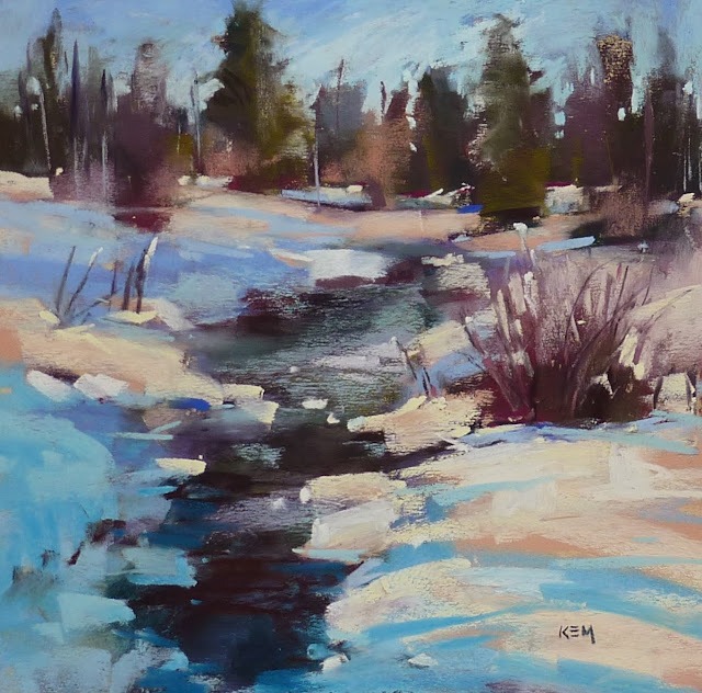 Painting My World: Painting Shadows on Snow with my New Pastels