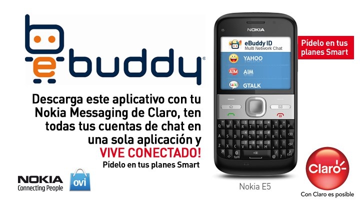 CLARO QUE TIENES MAS: Ebuddy en tu Nokia