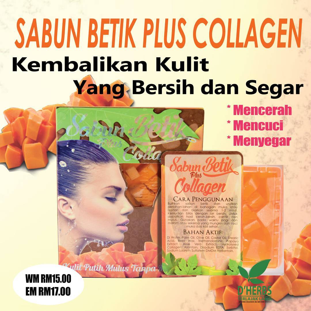 SABUN BETIK PLUS COLLAGEN D'HERBS | BEAUTY KIOSK